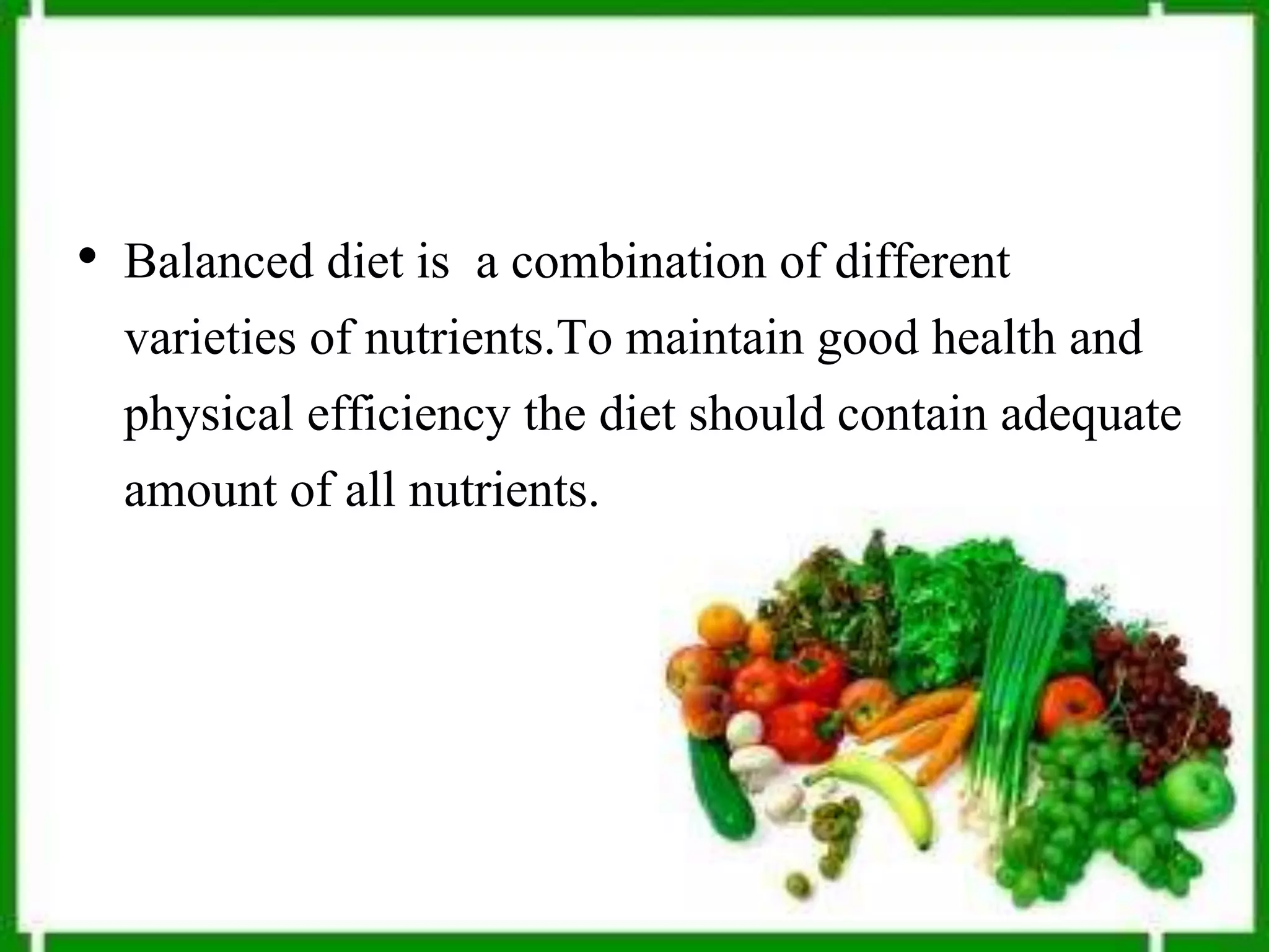 Balanced Diet | PPTX