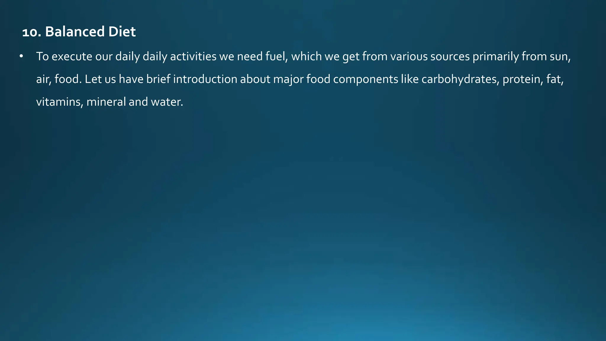 Balanced Diet | PPTX