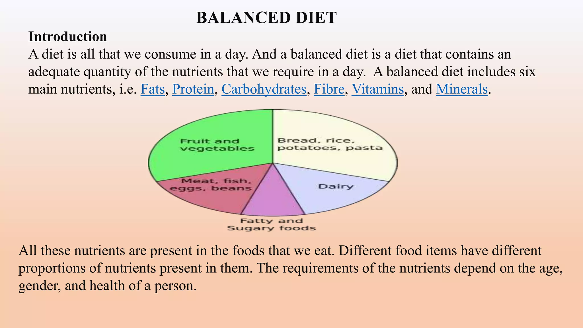 BALANCED DIET | PPTX