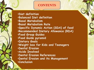 Balanced diet and erosion | PPTX