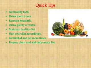 Balanced diet chart for teenagers | PPTX