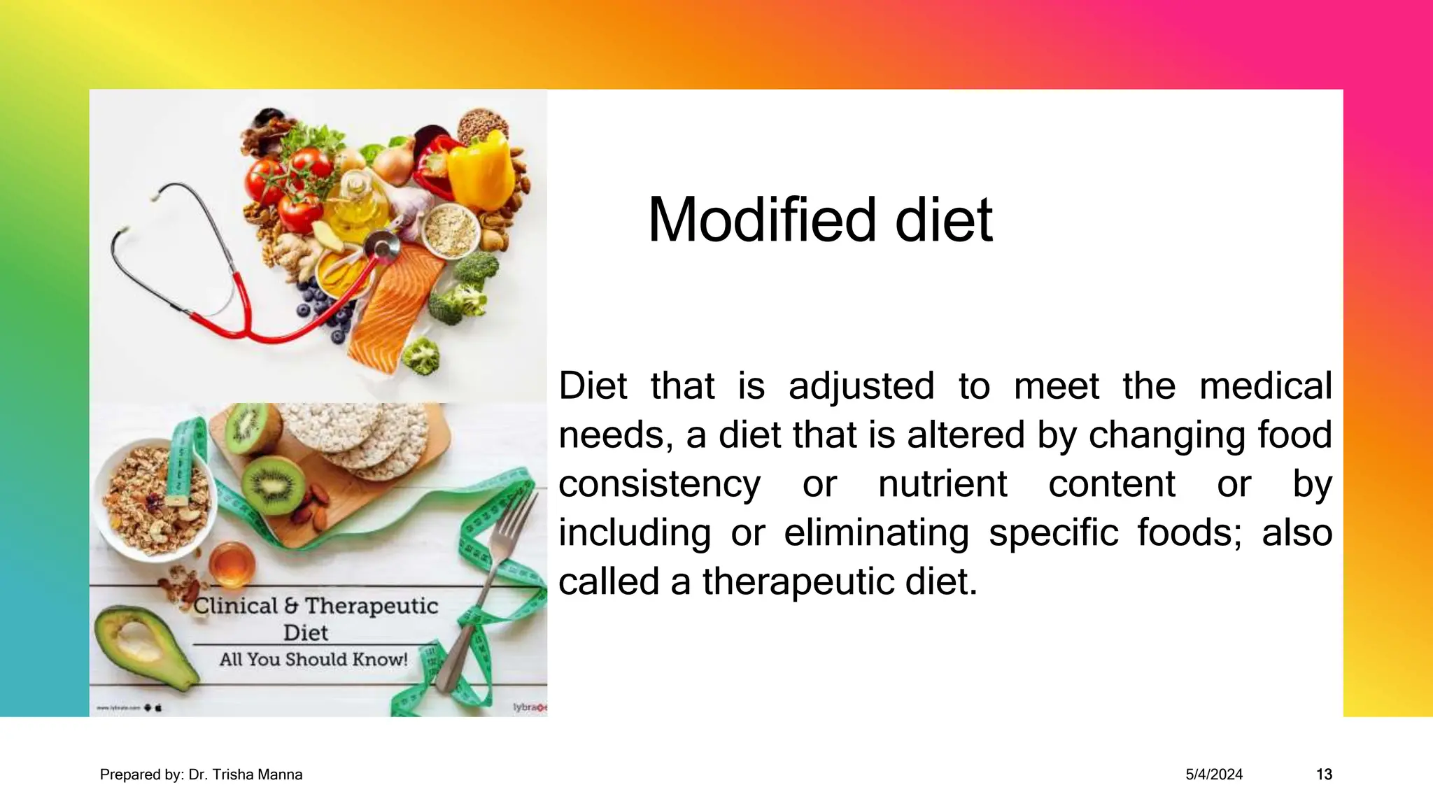 Balanced Diet, Modified Diet, RDA and Menu Planning.pptx