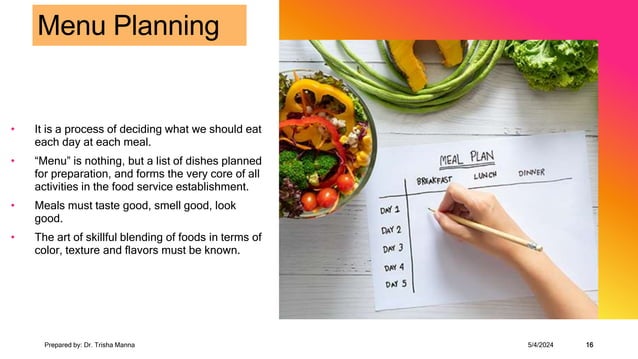 Balanced Diet, Modified Diet, RDA and Menu Planning.pptx | Ear, Nose ...