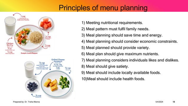 Balanced Diet, Modified Diet, RDA and Menu Planning.pptx | Ear, Nose ...