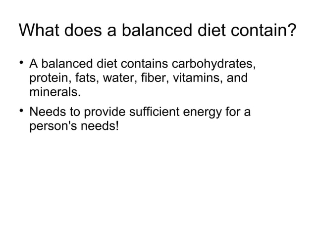 Balanced Diet | PPT