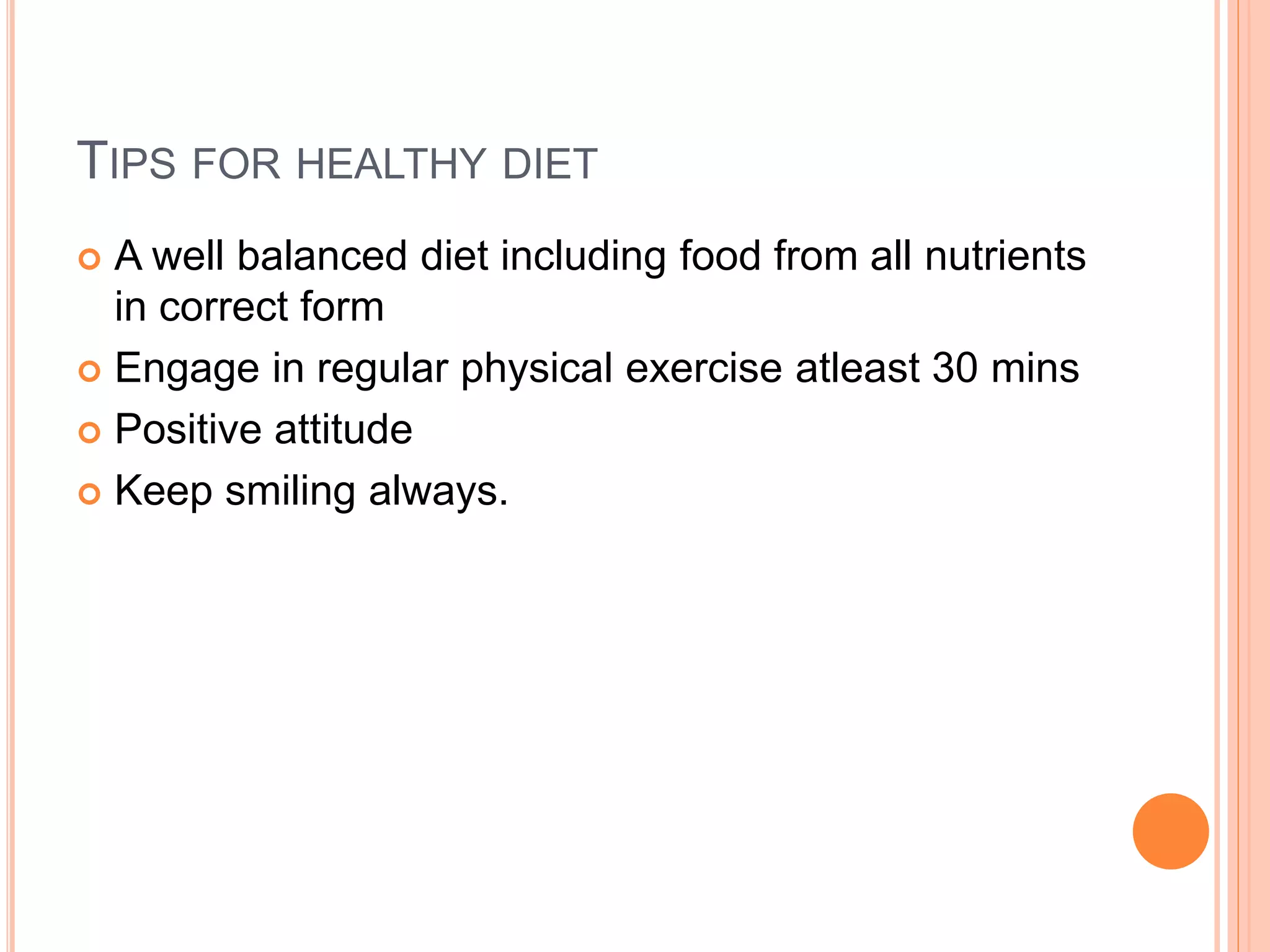 Balanced diet ppt | PPTX