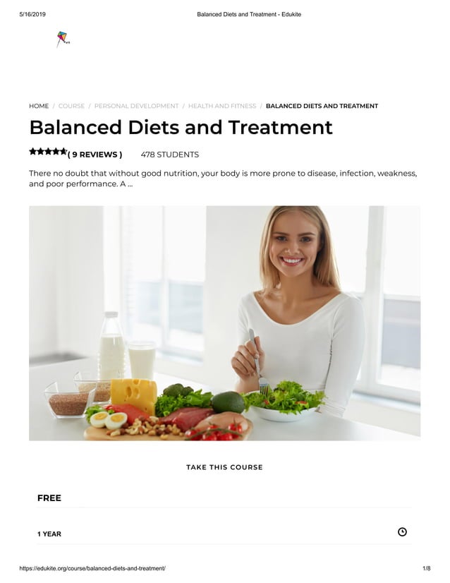 Balanced diets and treatment - edukite | PDF