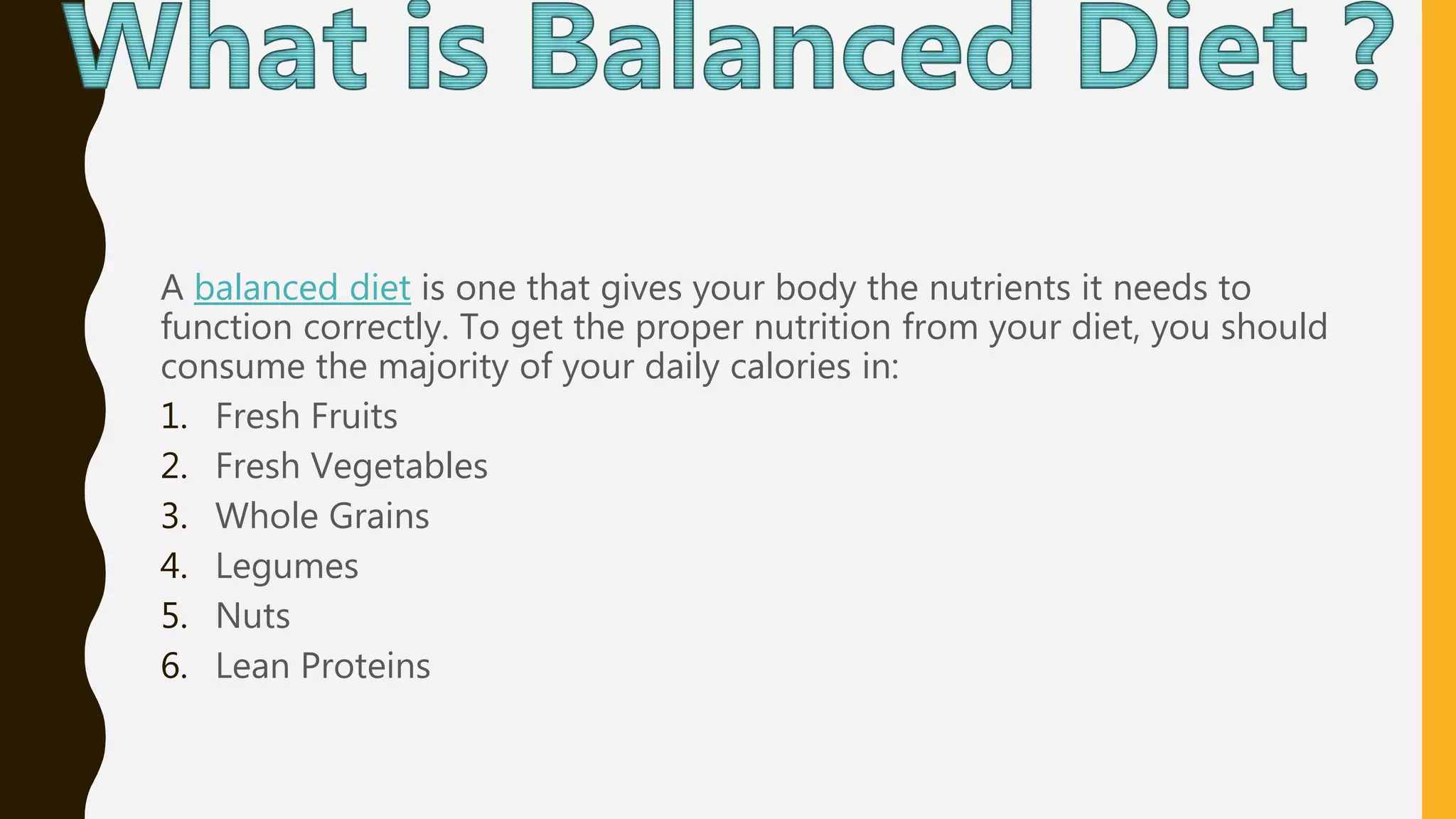 Balanced Diet Vs Junk Food Ppt