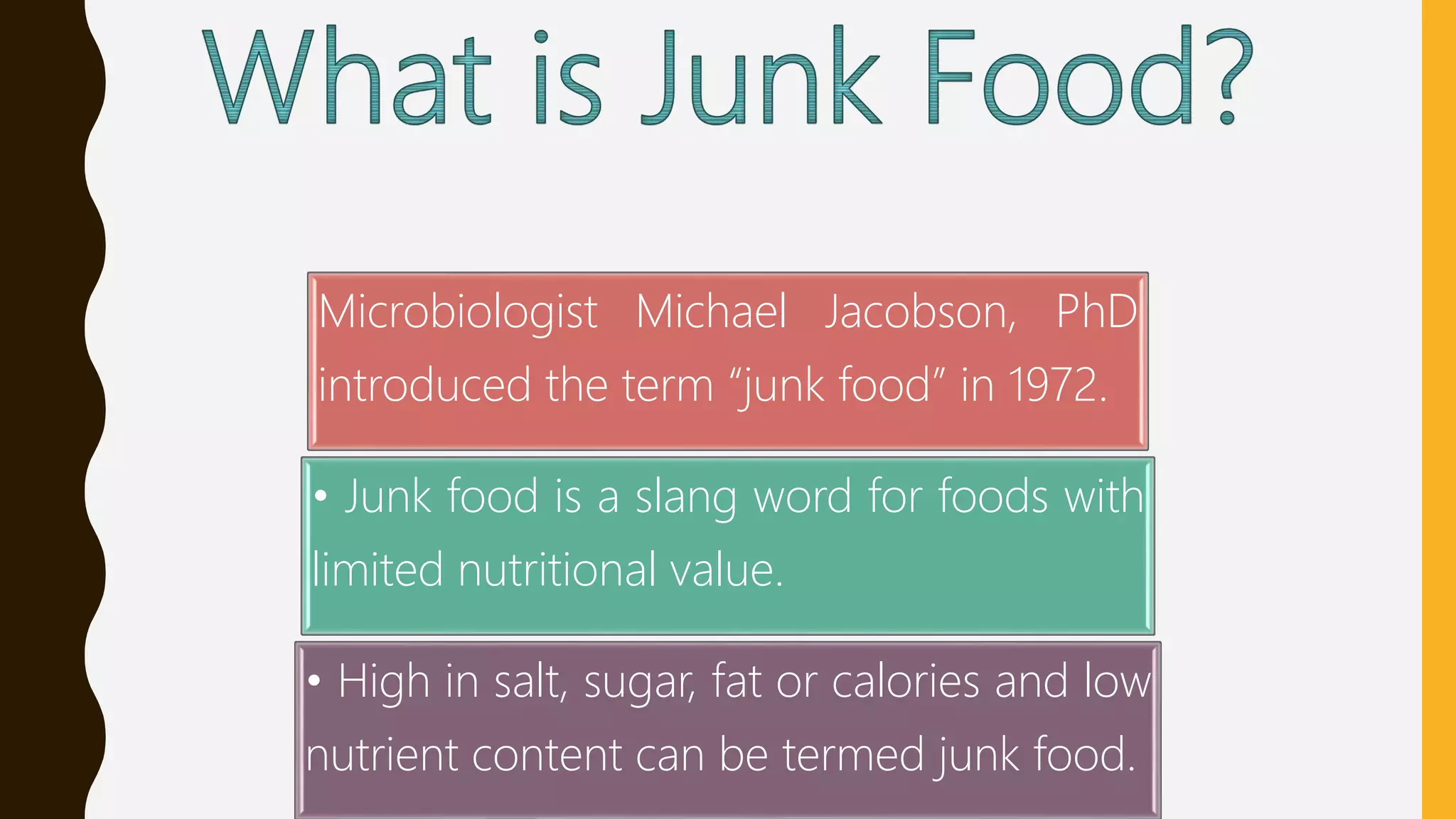 Balanced Diet Vs Junk Food Ppt
