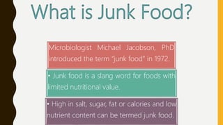 Balanced diet vs junk food | PPTX