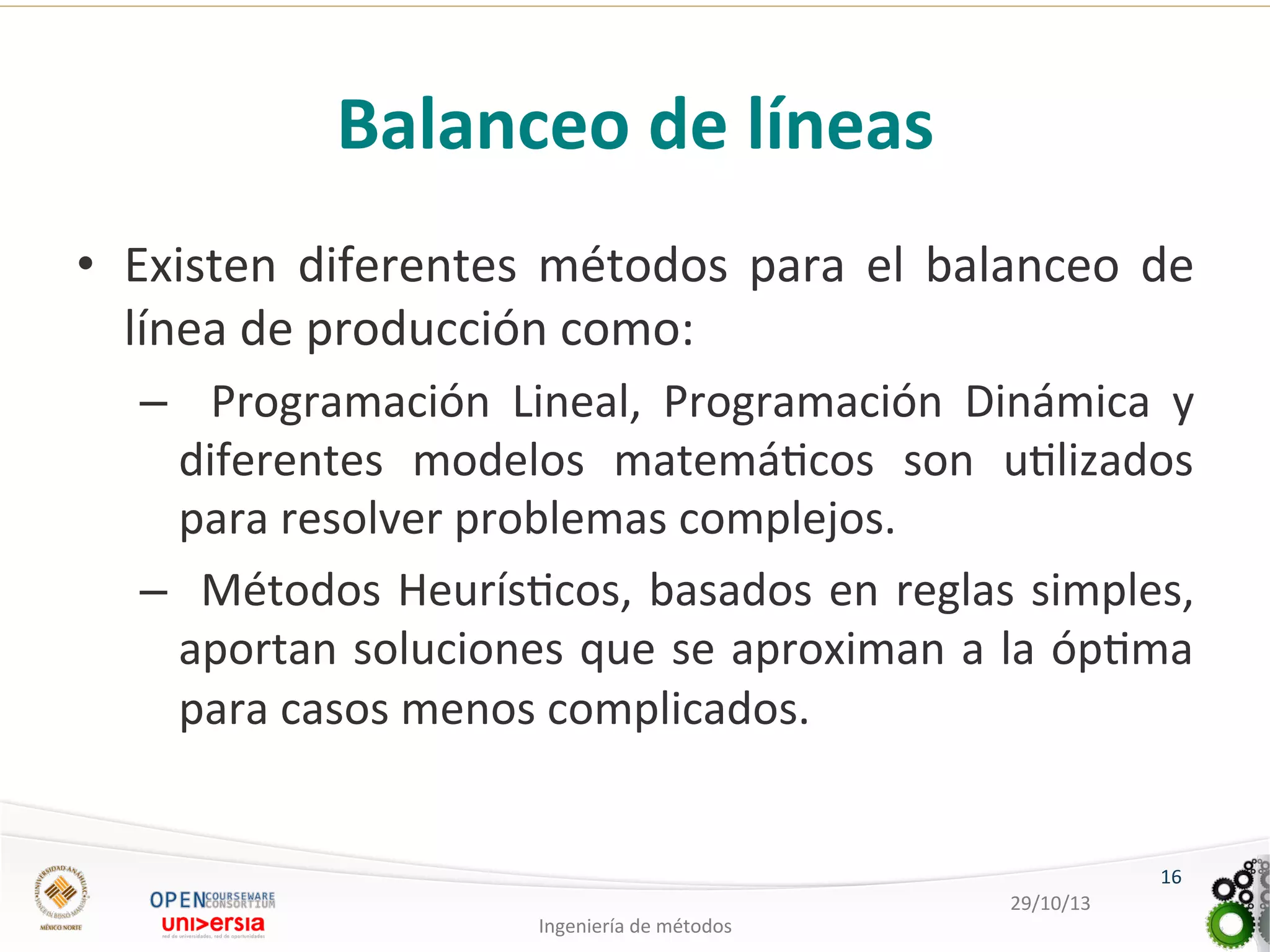 Balance de linea | PPT