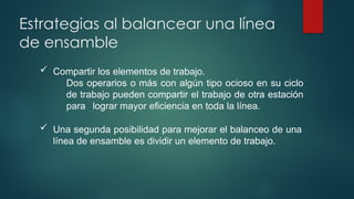 Balance de Lineas de Montaje en Metalmecanica | PPTX