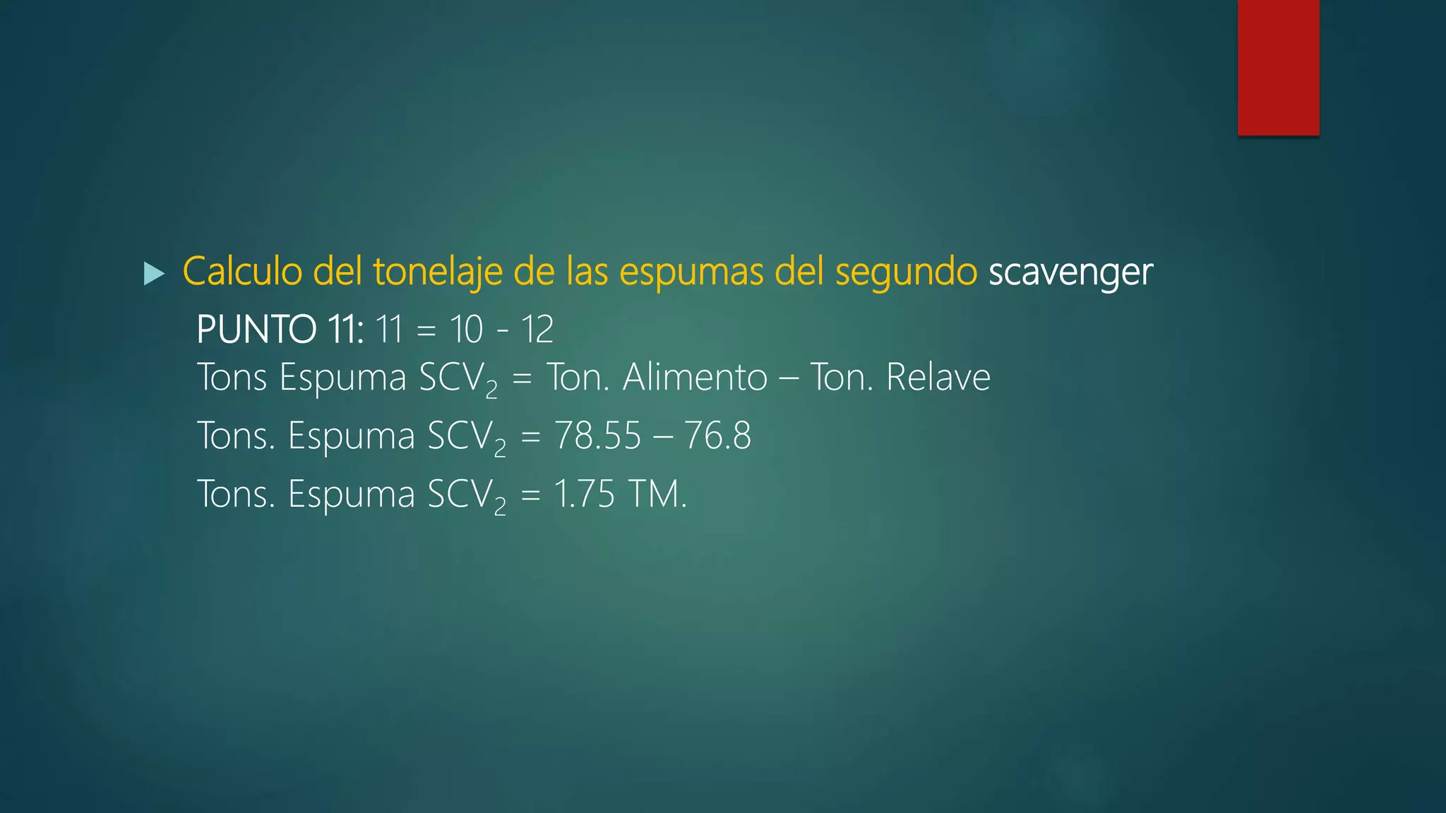 Balance de materia en los bancos de flotacion | PPTX