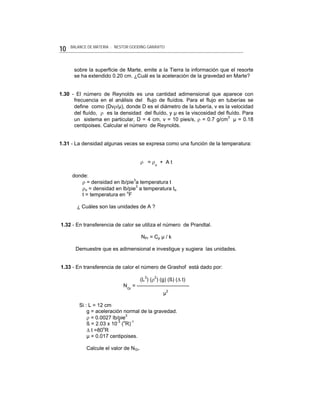 Balance de materia Nestor Gooding | PDF