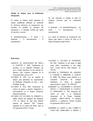Balance De N En Trigo | PDF