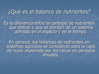 Balance De Nutrientes Apresid | PDF