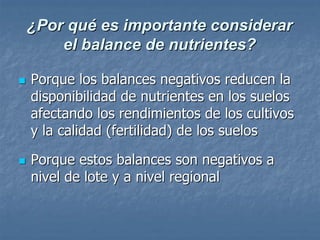 Balance De Nutrientes Apresid | PDF