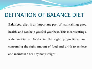 Balance diet | PPTX
