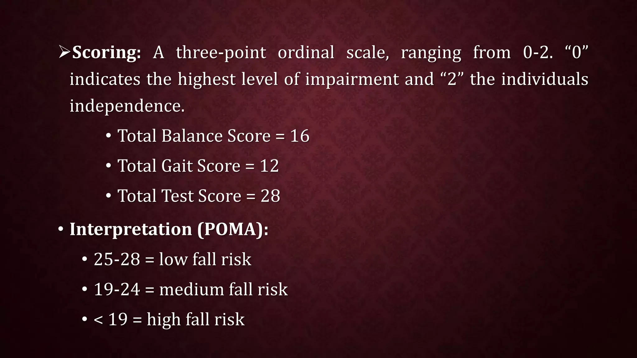 Balance disorders in geriatric population, assessment and management | PPTX