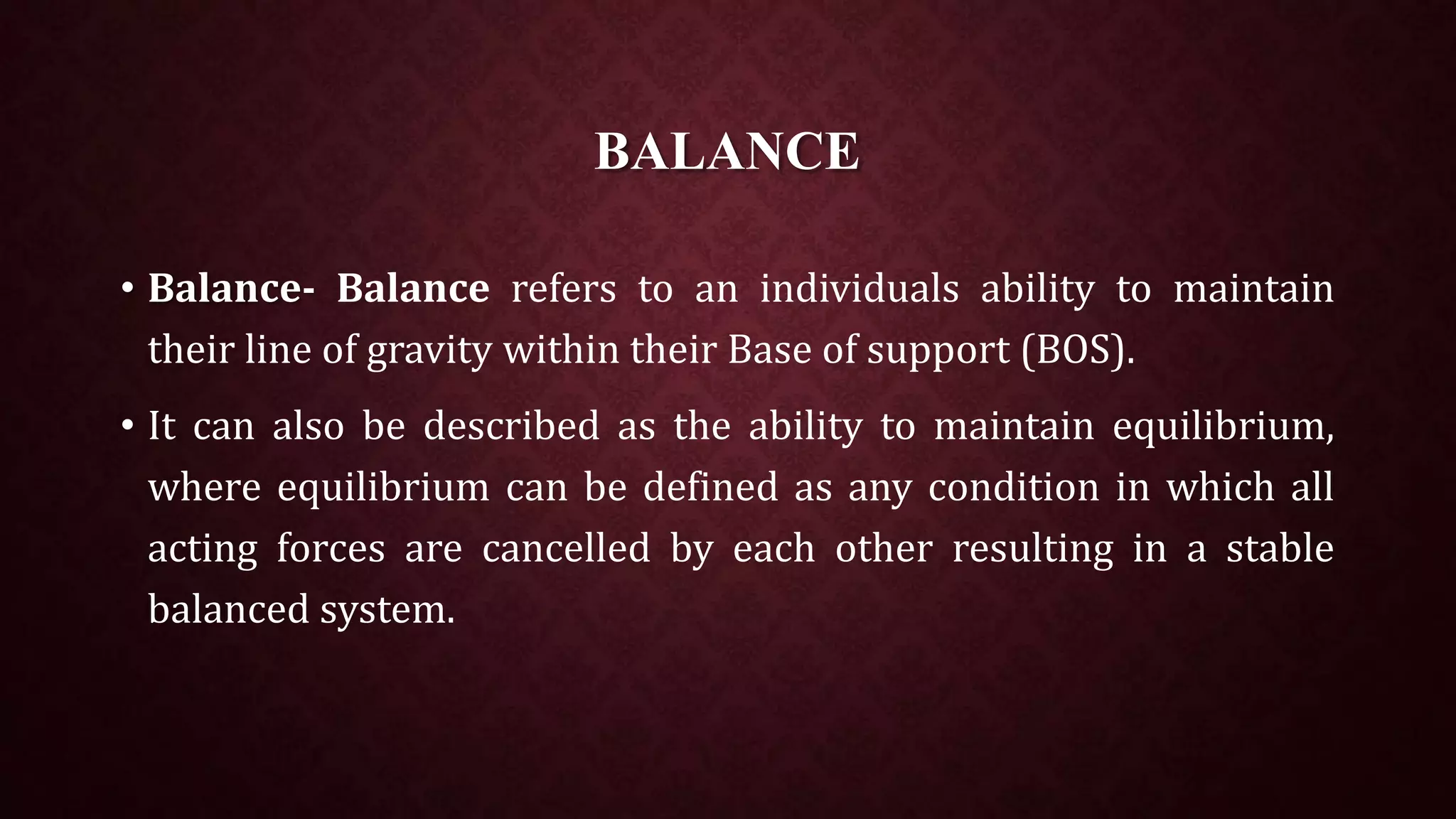 Balance disorders in geriatric population, assessment and management | PPTX