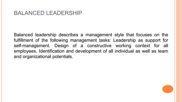Balanced leadership | PPTX