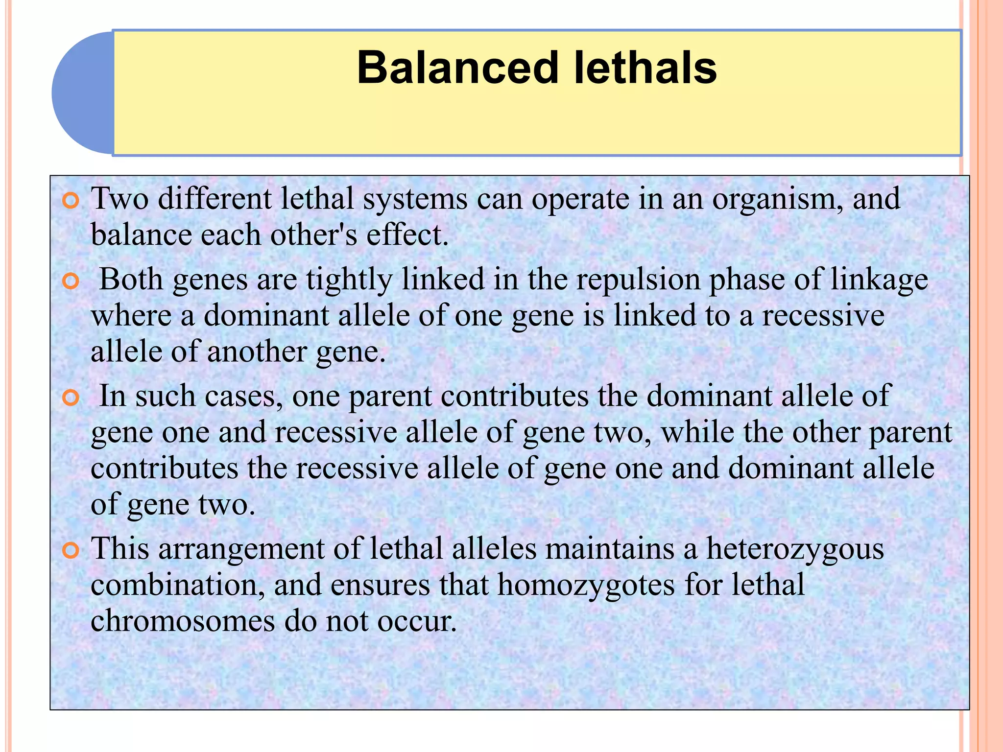 Balanced lethal system | PPTX