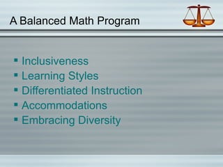 Balanced math program | PPT