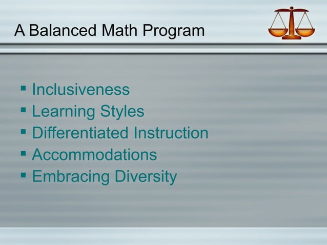 Balanced math program | PPT