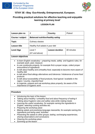 Balanced nutrition lesson plans' book | PDF