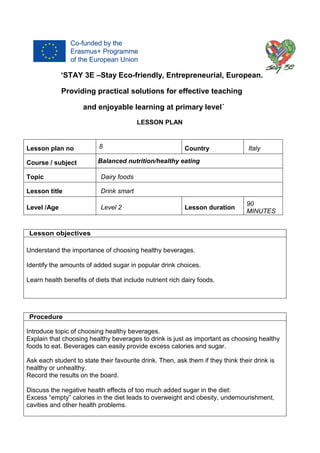 Balanced nutrition lesson plans' book | PDF