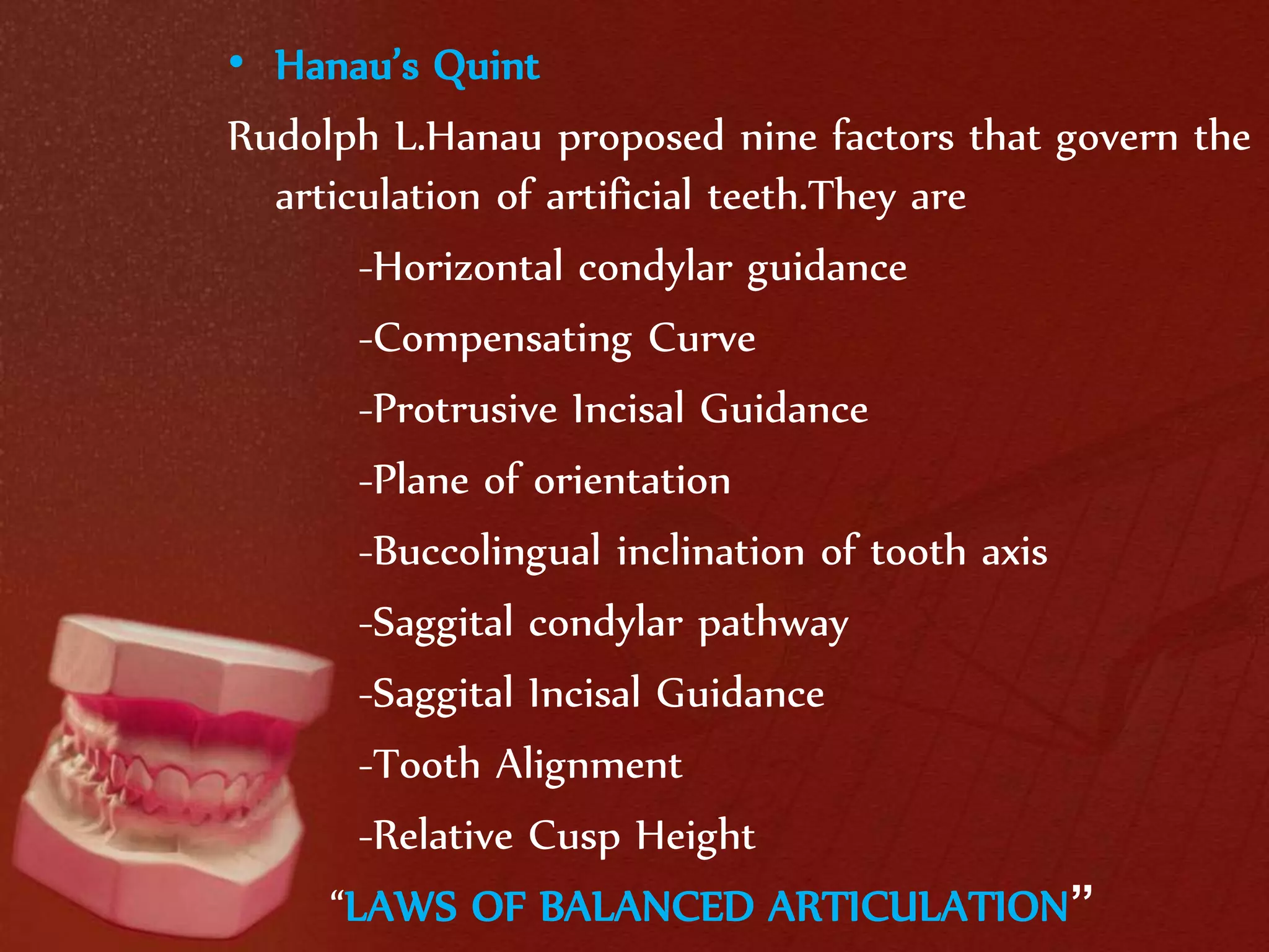 Balanced occlusion - Prosthodontics | PPTX