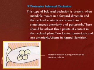 Balanced occlusion - Prosthodontics | PPTX