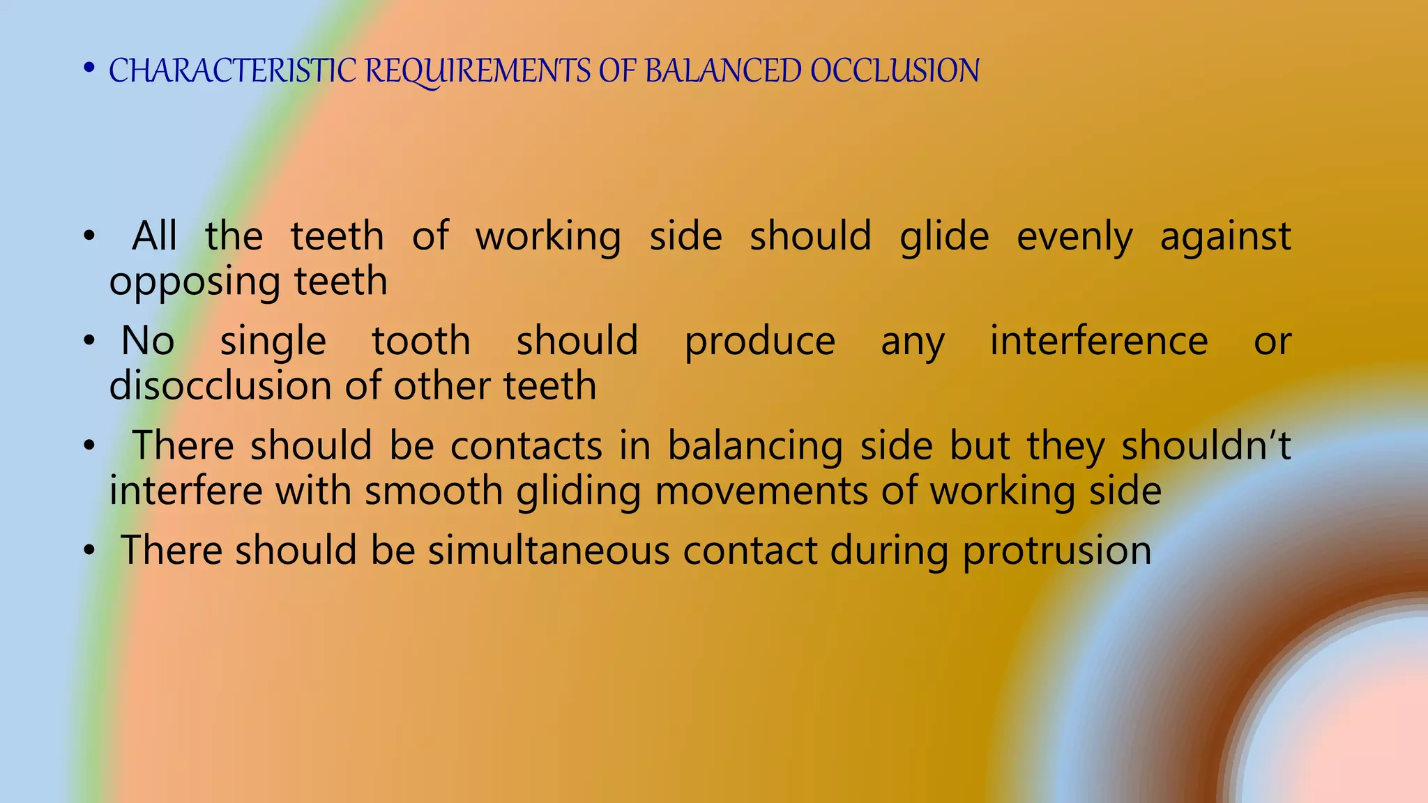 Balanced occlusion | PPTX