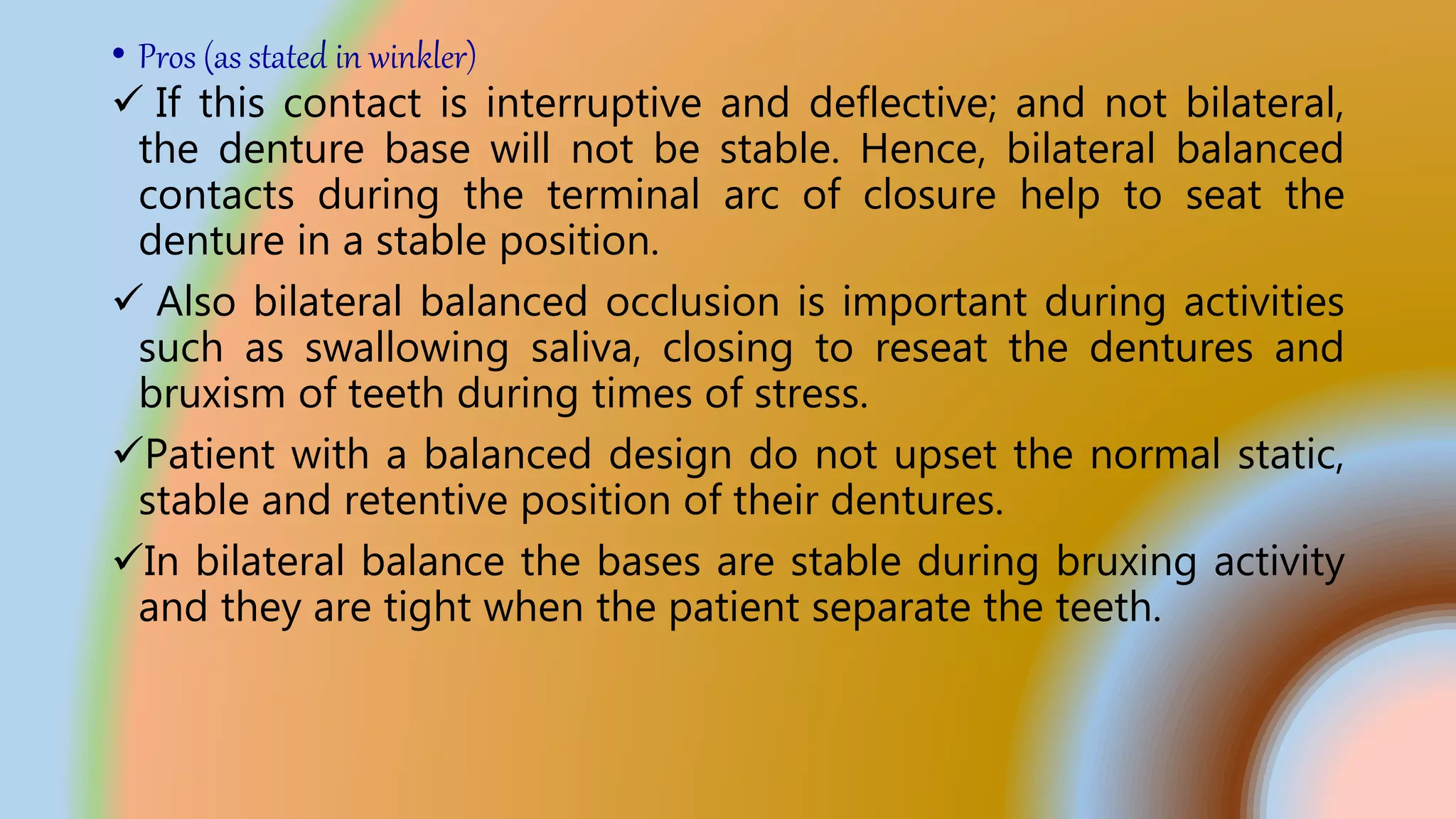Balanced occlusion | PPTX