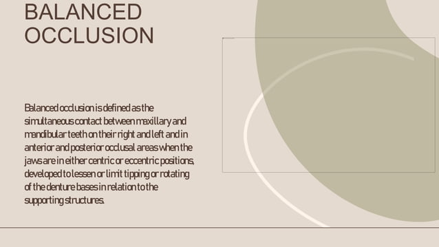 BALANCED OCCLUSION. pptx | PPTX
