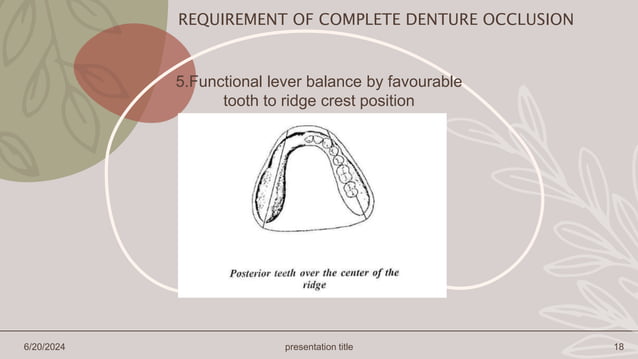 BALANCED OCCLUSION. pptx | PPTX