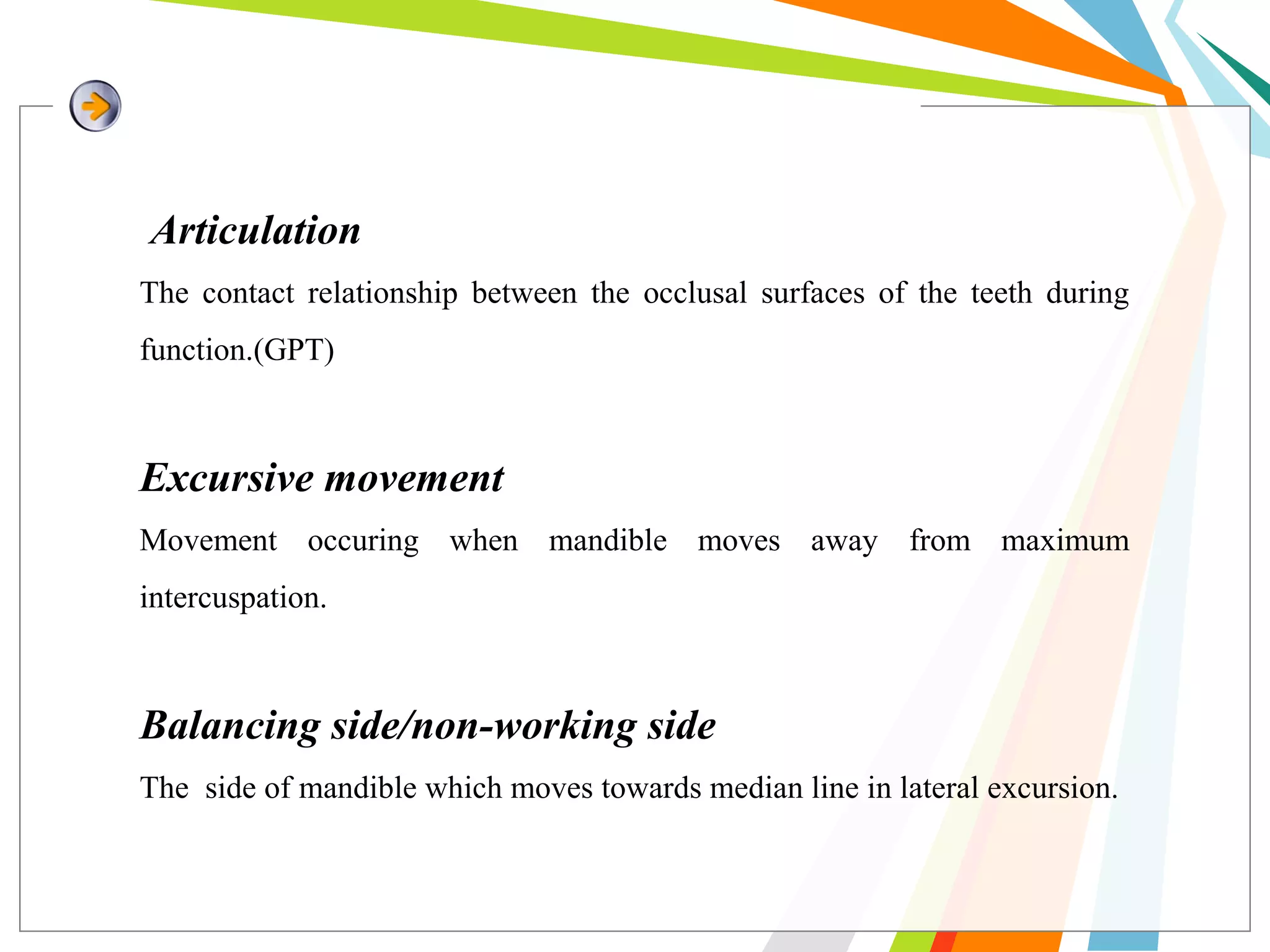Balanced occlusion and its importance | PPT
