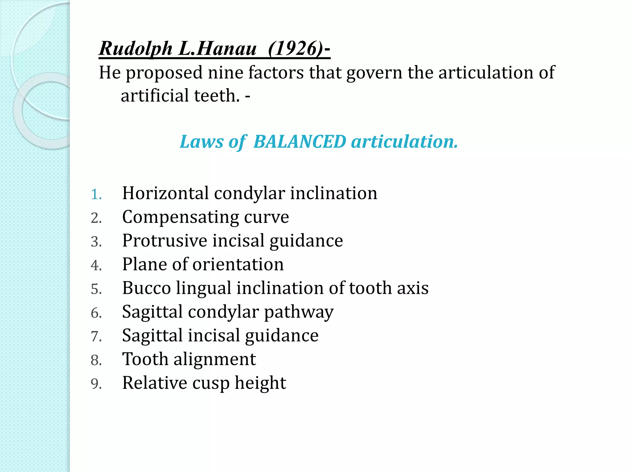Balanced occlusion-different concepts | PPTX