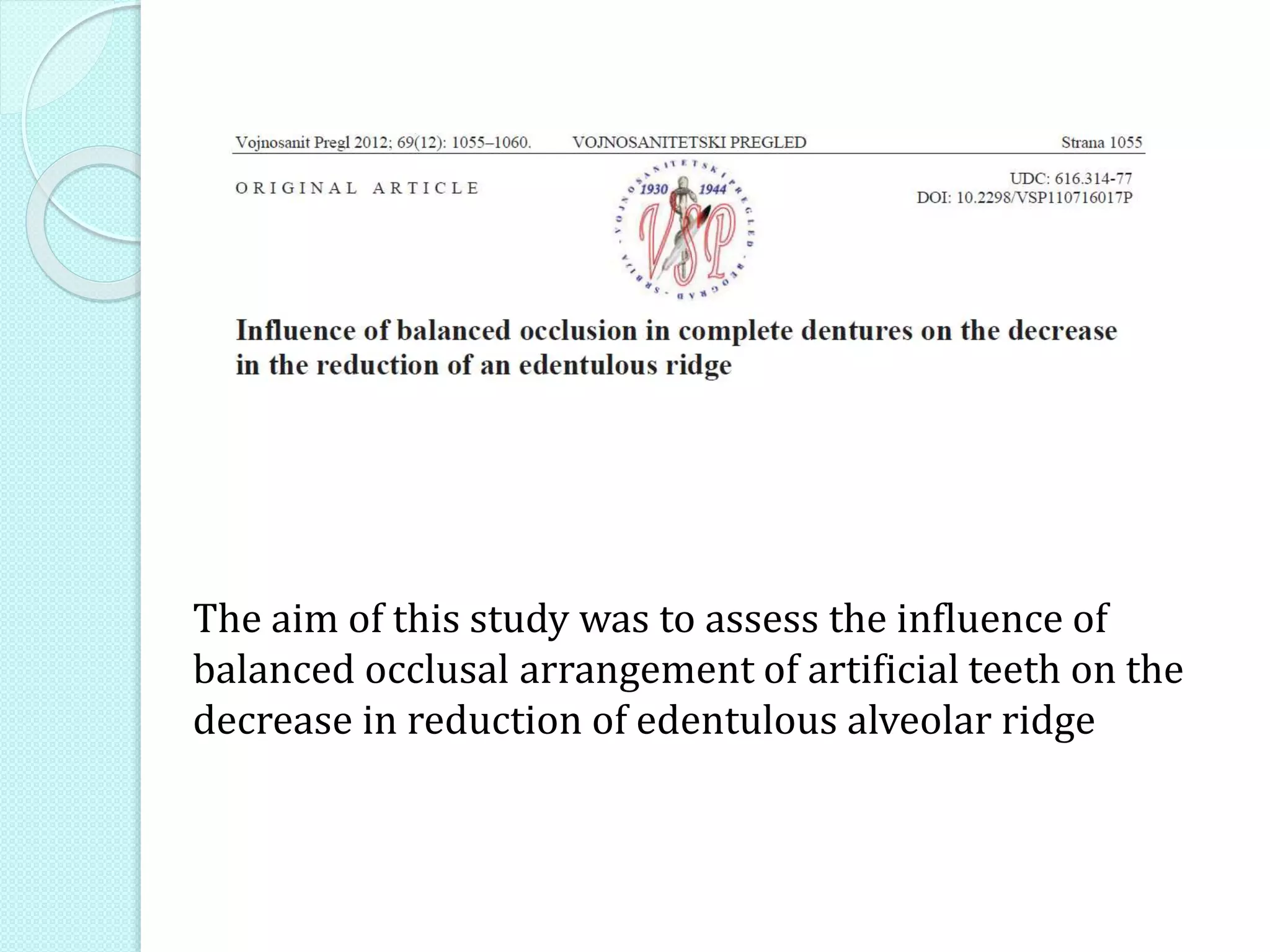 Balanced occlusion-different concepts | PPTX