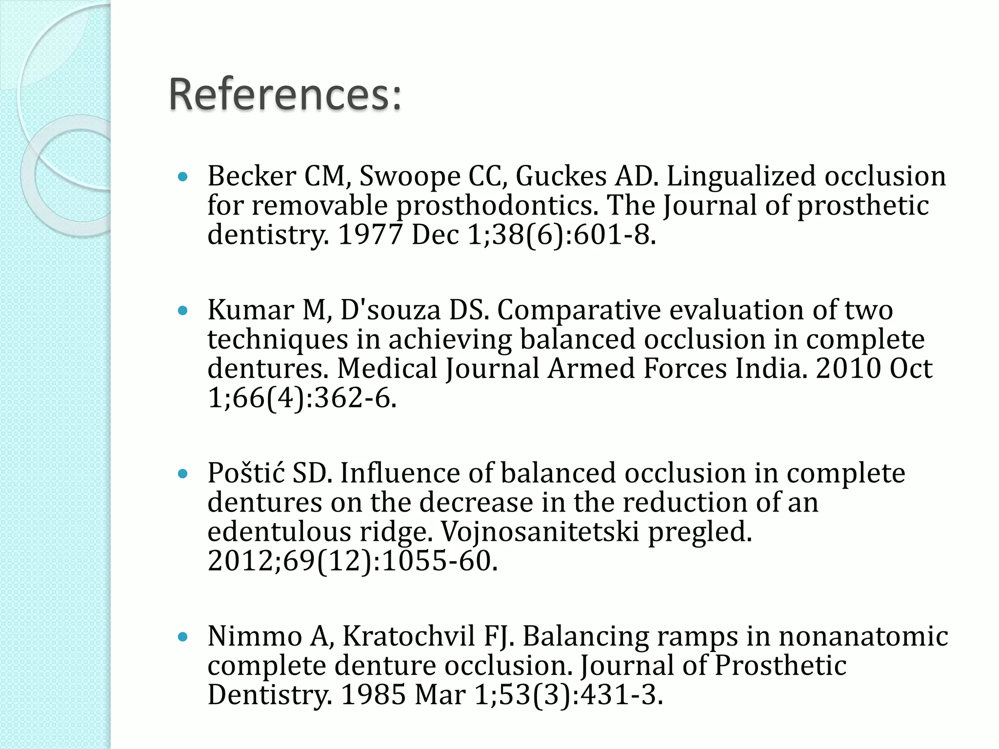 Balanced occlusion-different concepts | PPTX