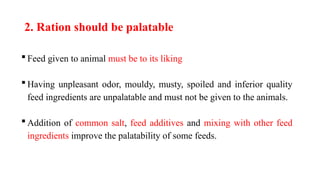 Balanced ration feeding of the livestock | PPTX