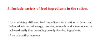 Balanced ration feeding of the livestock | PPTX