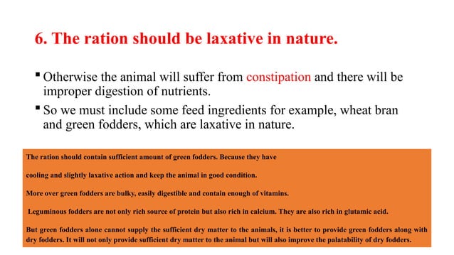Balanced ration feeding of the livestock | PPTX
