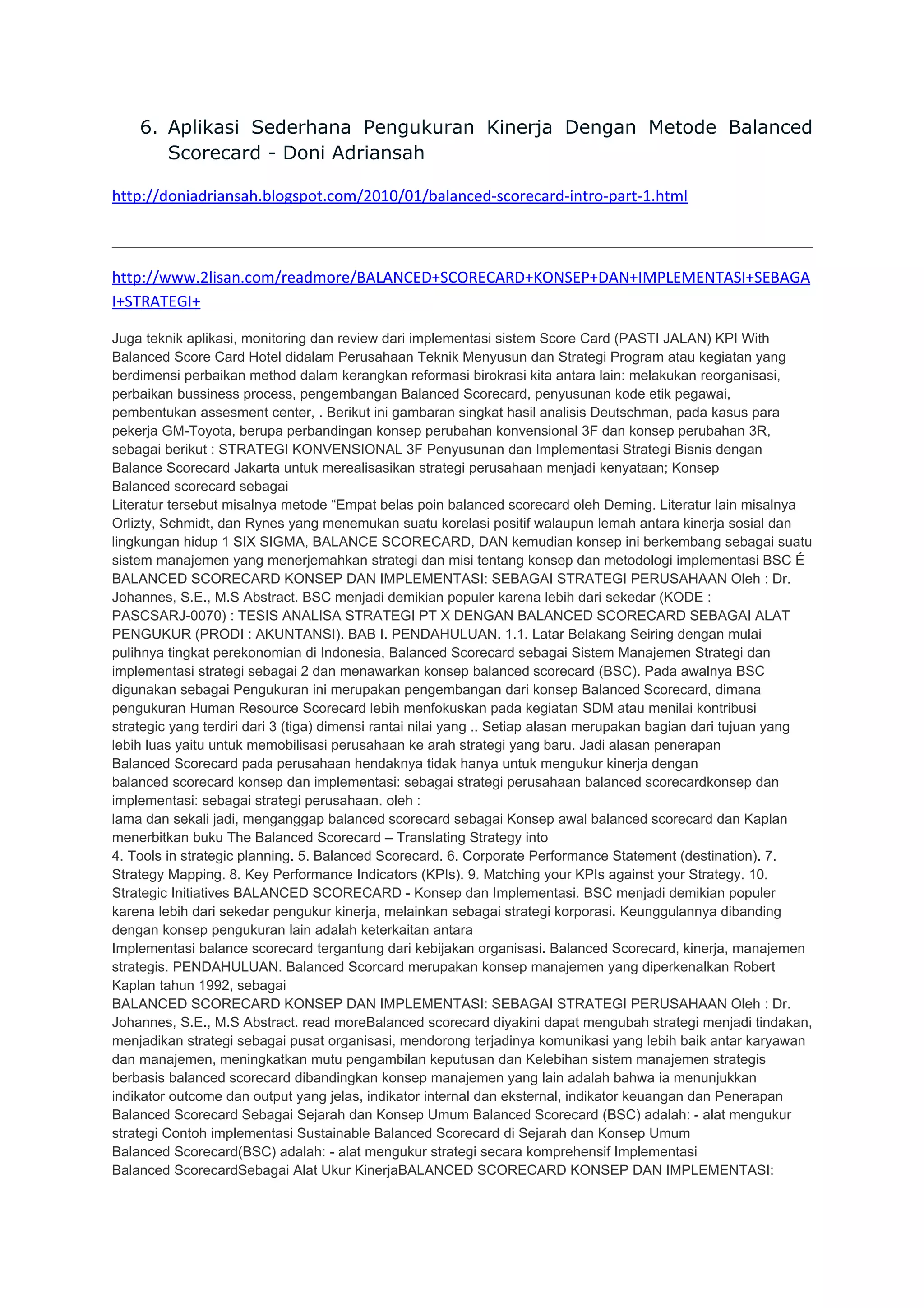 Balanced scorecard | DOC