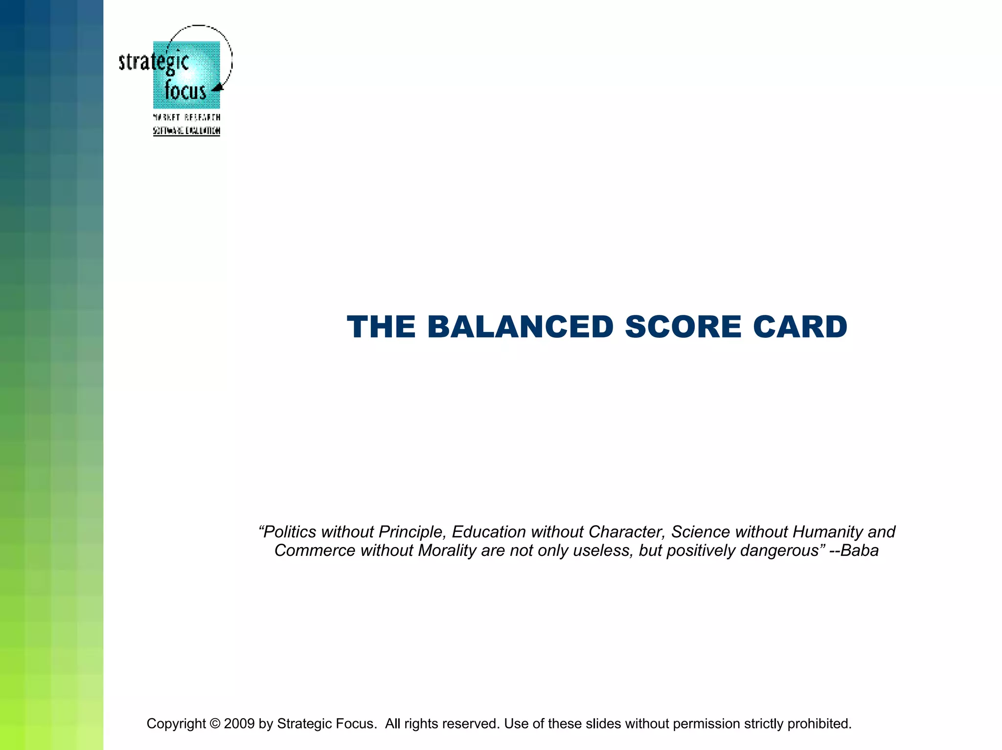 Balanced Score Card | PDF