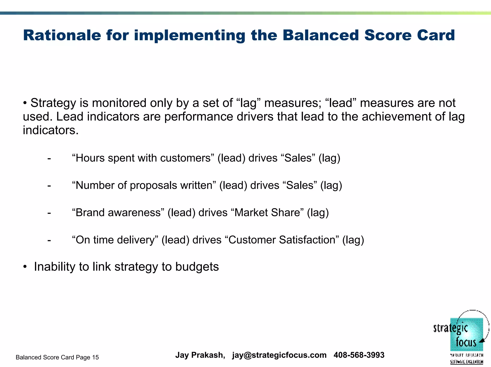 Balanced Score Card | PDF