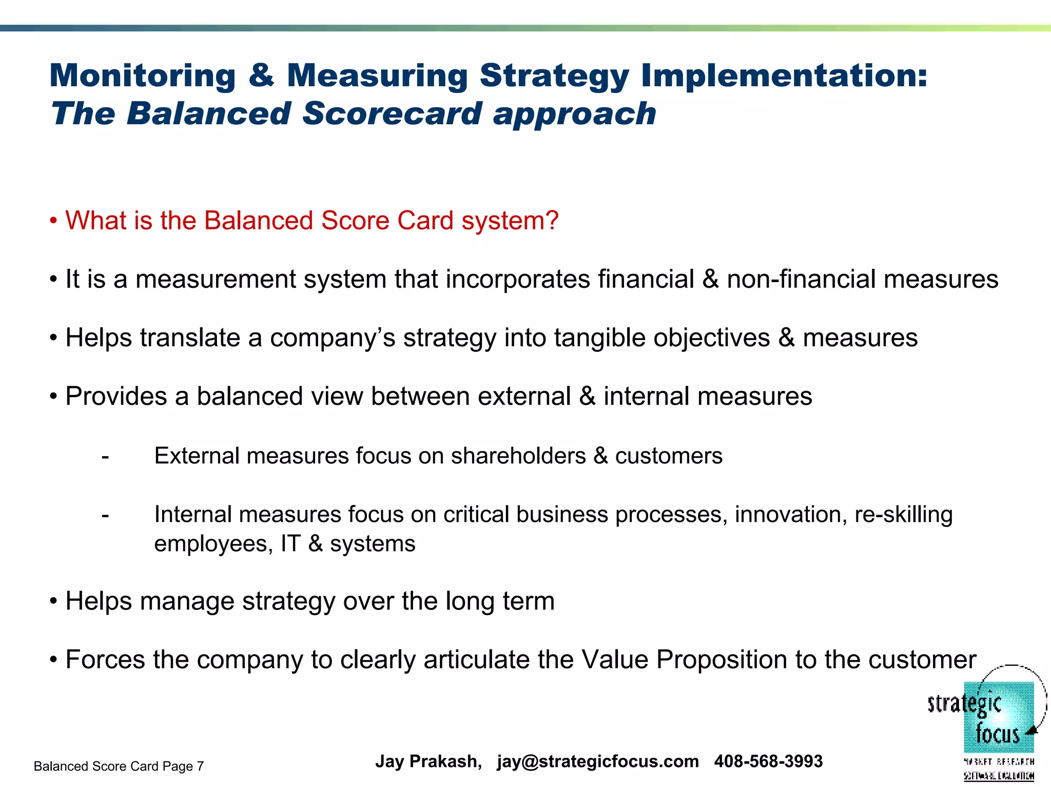 Balanced Score Card | PDF
