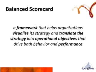 Balanced Scorecard (Case Study: Disney) | PDF