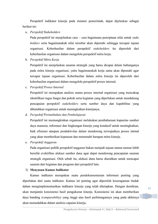 Balanced Scorecard - Pengukuran Kinerja | PDF