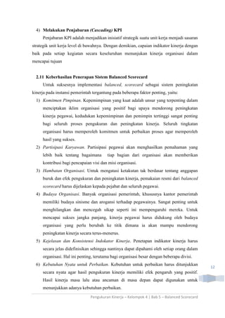 Balanced Scorecard - Pengukuran Kinerja | DOCX